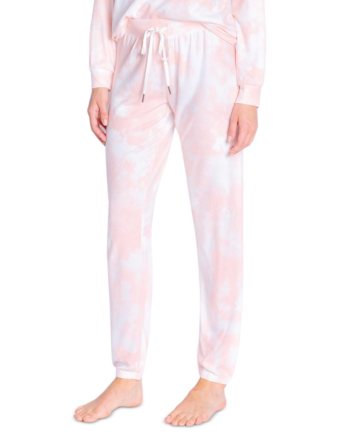Insomniax Womens Butter Jersey Printed Jogger Pajama Pants,Coral,Large ...