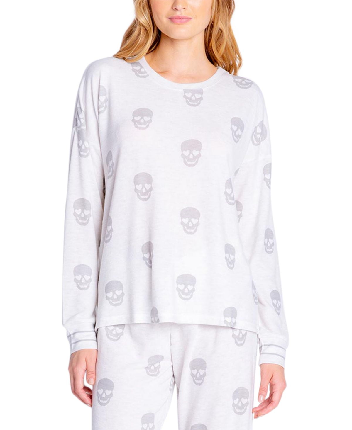 Insomniax Womens Butter Jersey Printed Long Sleeve Pajama Top - Walmart.com