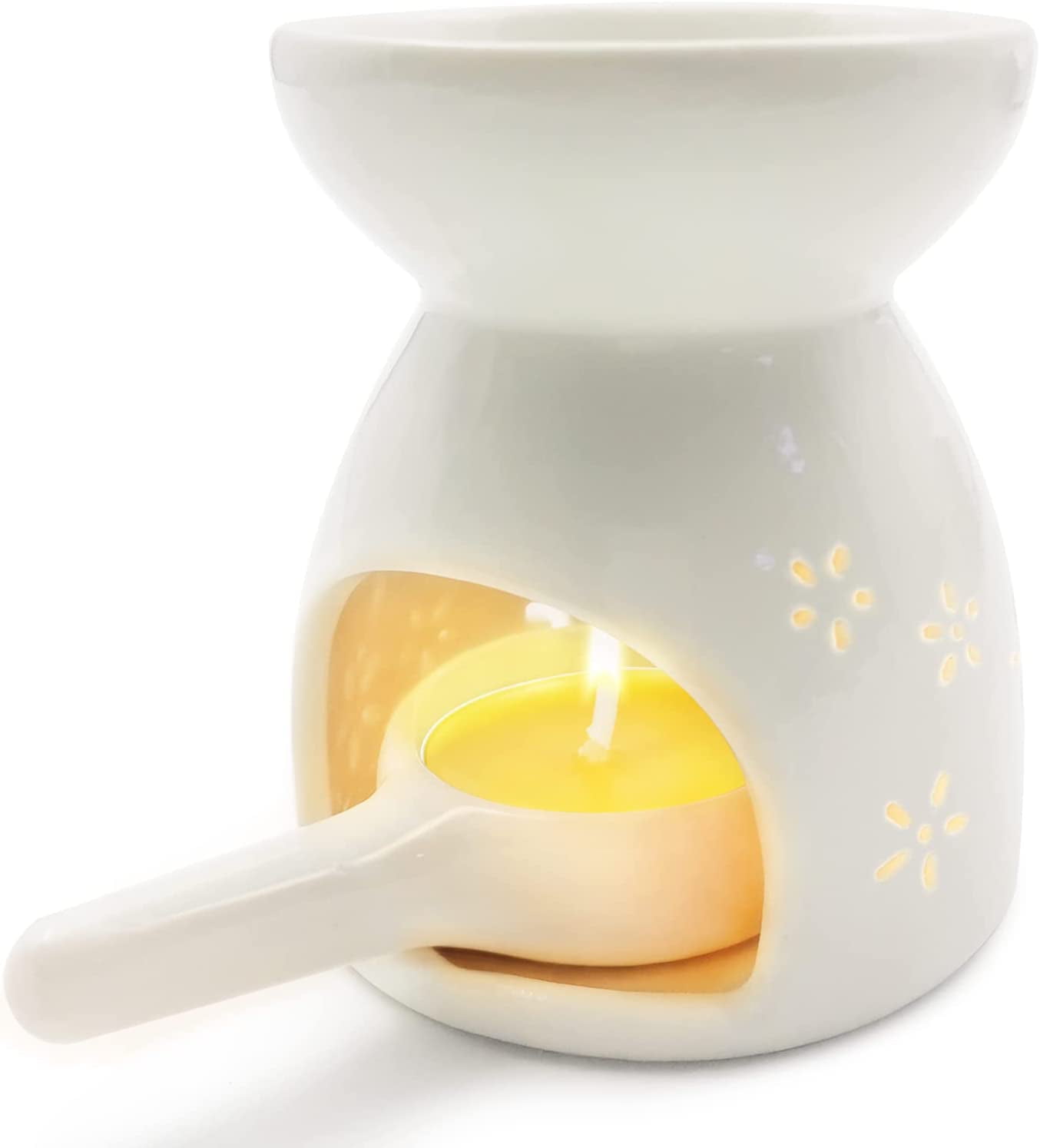 InspMat Ceramic Tea Light Candle Holder, Oil Burner for Scented Oil ...