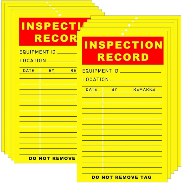 Inspection Record Labels 3*5inch Year Maintenance Inspection Labels ...