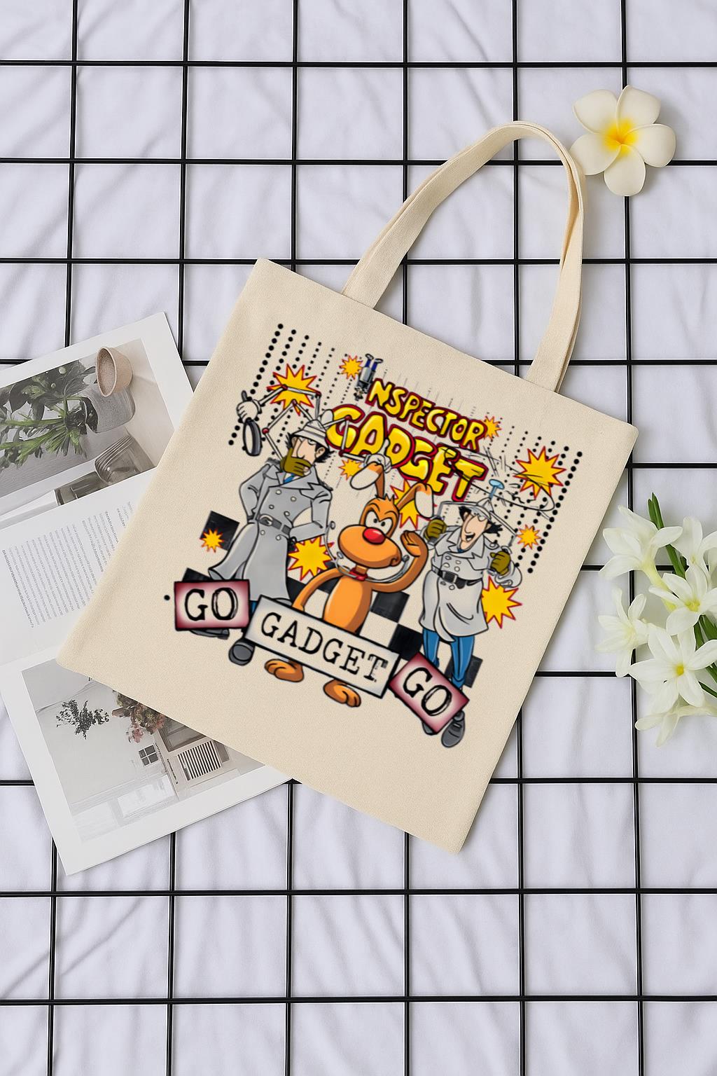 Inspector Gadget Tote Bag, Saturday Morning Cartoon, Cool Cartoon Bag ...