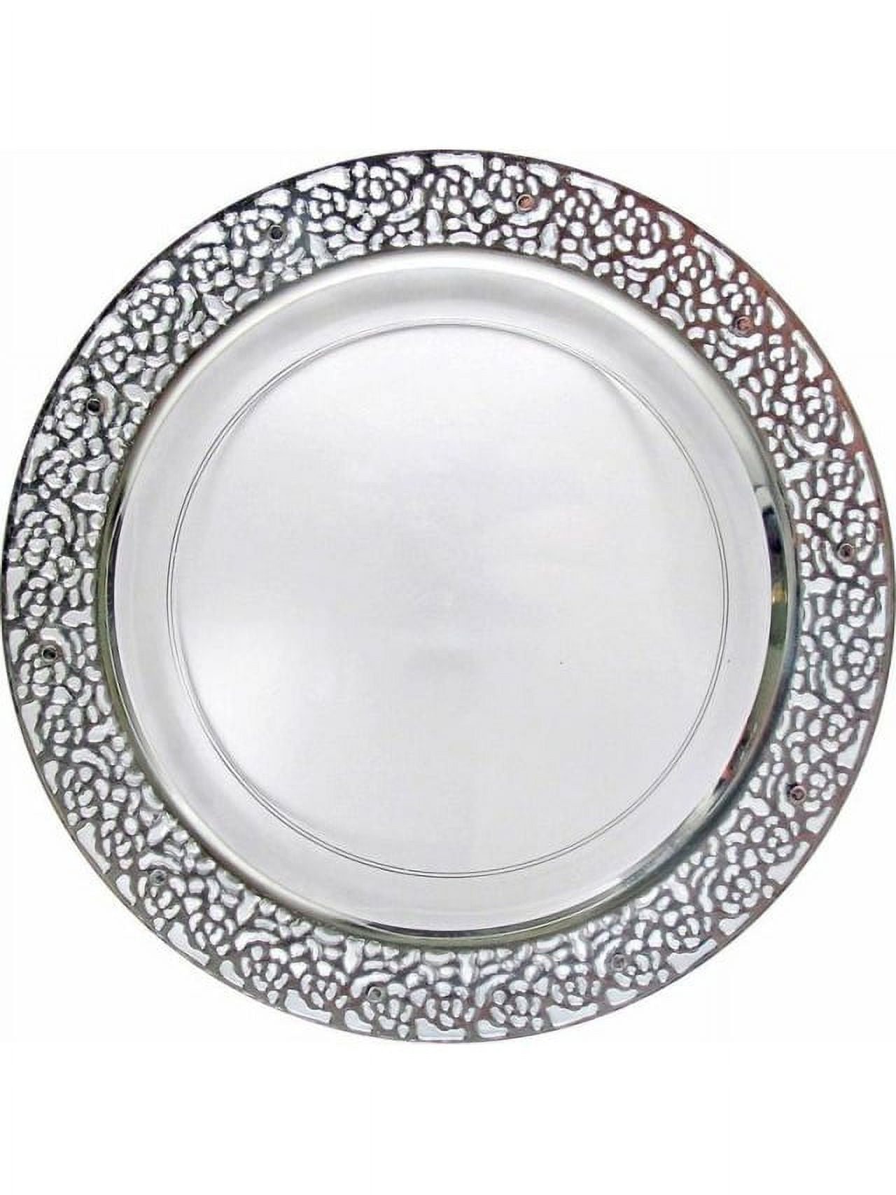 Inspiration 9" Clear w/ Silver Lace Luncheon Plastic Plates *Case of ...