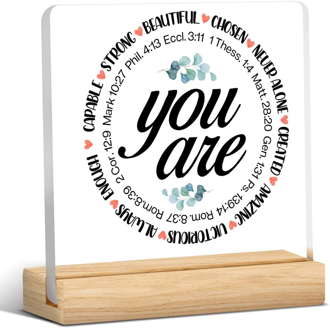 Inspiration Christian Gifts For Man Woman Friend Bible Verse You Are ...