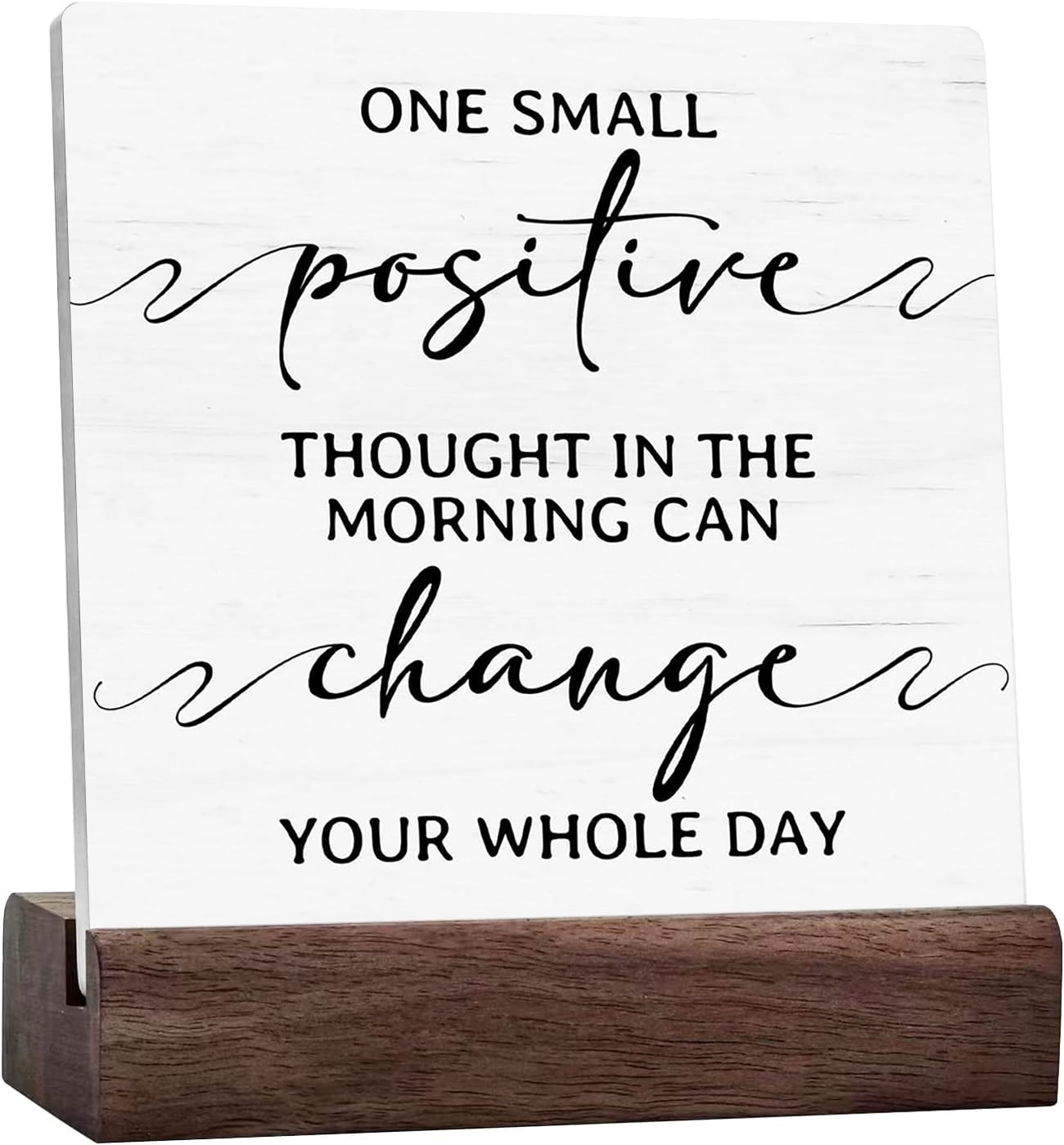 Inspiration Office Ceramic Table Sign, Home Decor One Small Positive ...