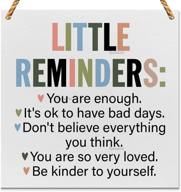 Inspiration Saying Wooden Sign Little Reminders You are Enough Wood ...