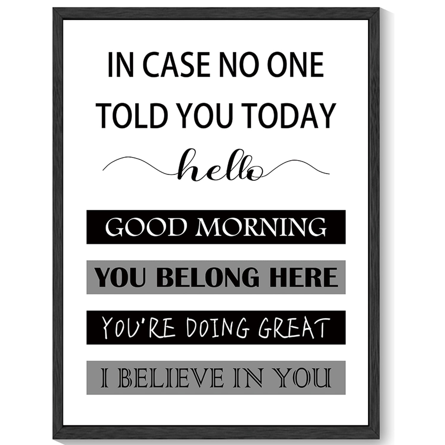 Inspirational 11x14in Black Framed Wall Art in Case No One Told You ...