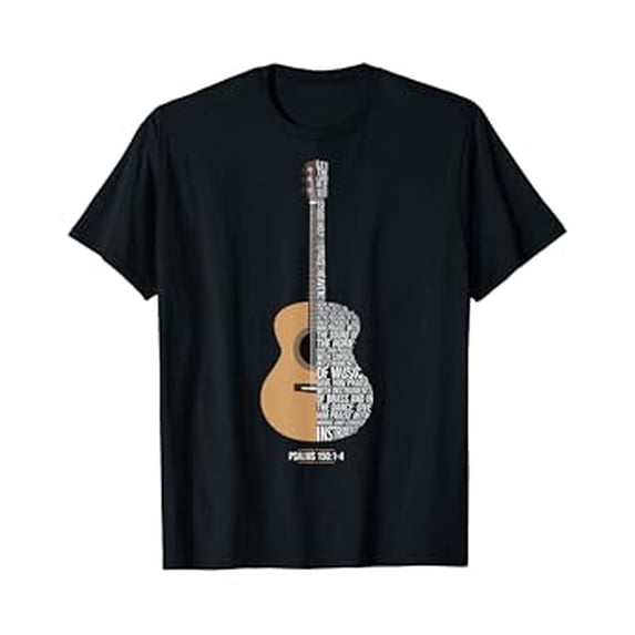 Inspirational Acoustic Guitar Text Design T-Shirt for Music Lovers and ...