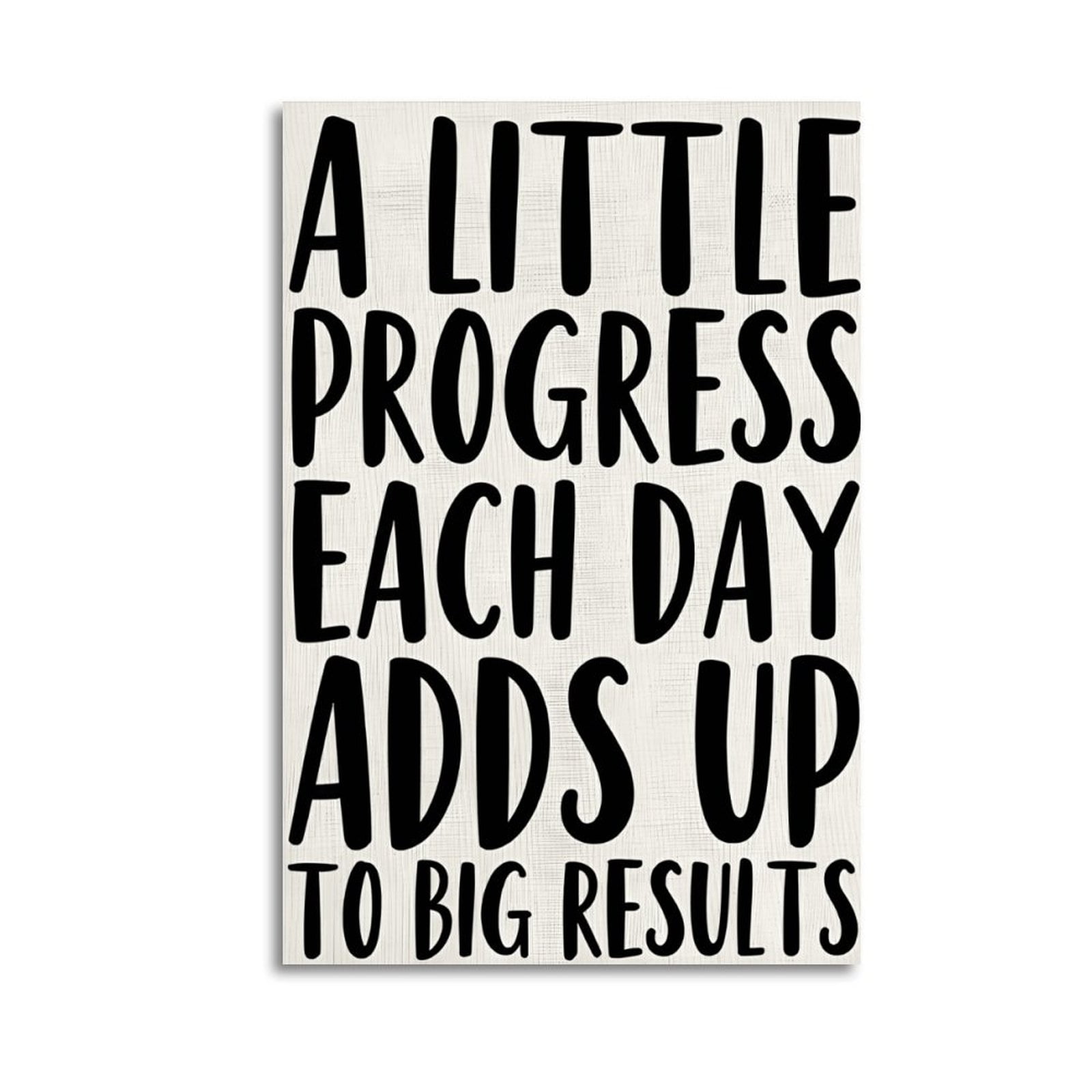 Inspirational Add Up to Big Results Office Wall Art Poster Wrapped ...