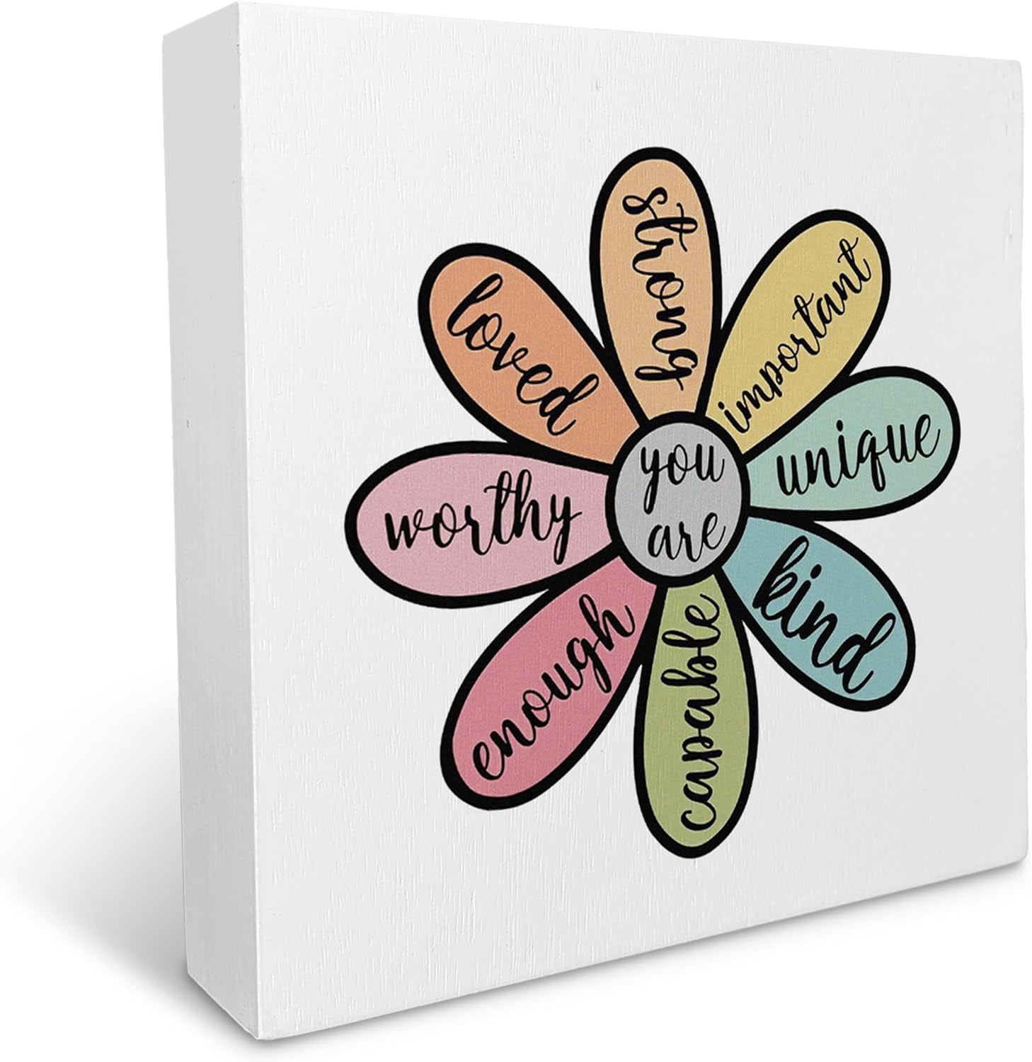 Inspirational Affirmation You are Wood Box Sign, Rustic Farmhouse Wood ...