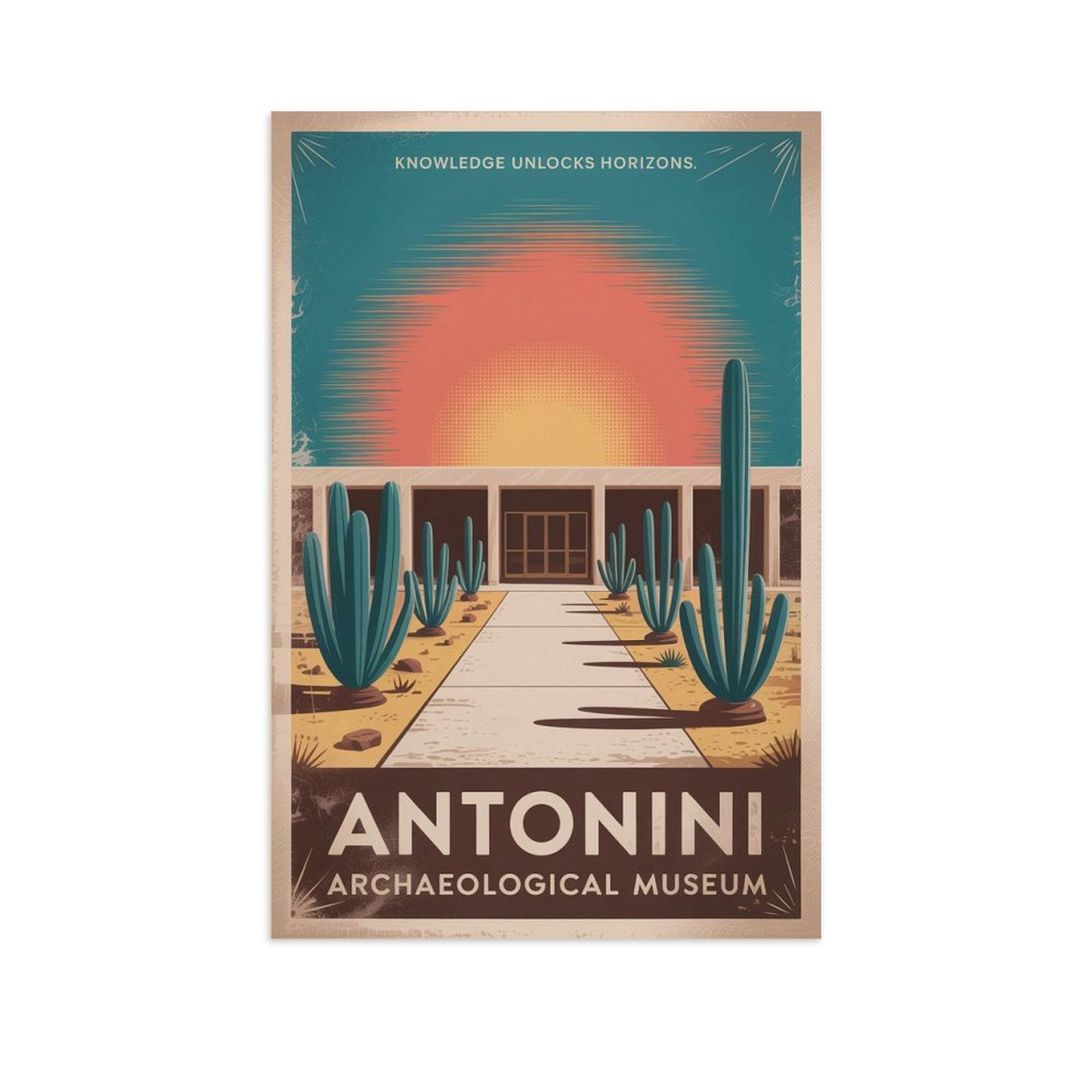 Inspirational Antonini Archaeological Museum Poster Retro Motivational ...