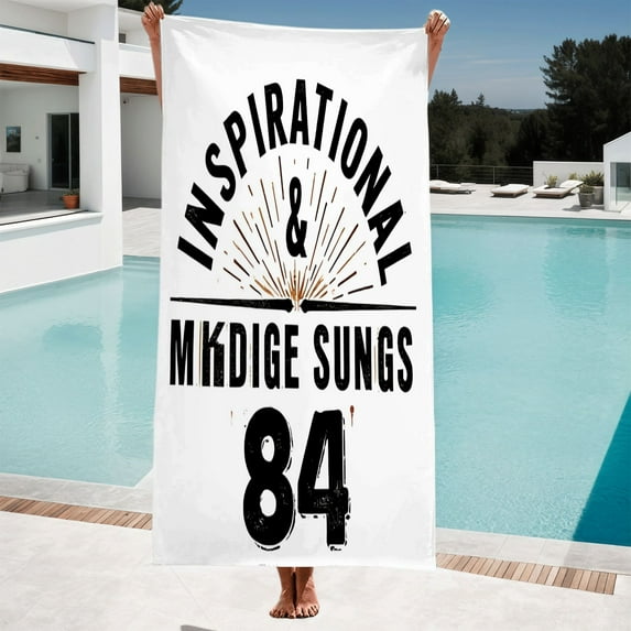 Inspirational Arch Design Towel - Black Text White Background Perfect ...