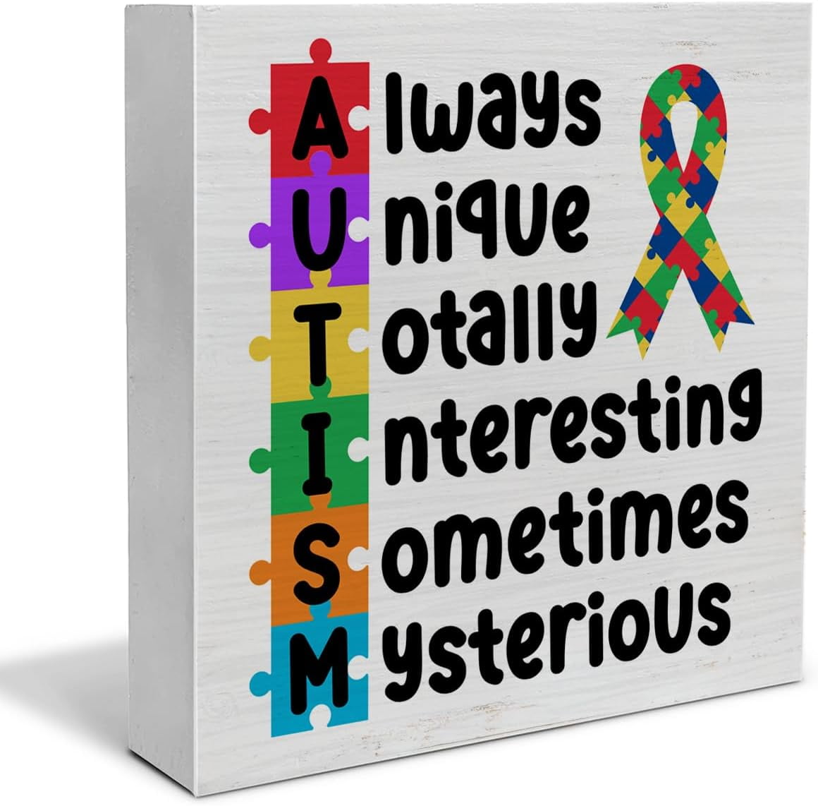 Inspirational Autism Awareness Decorations Autism Awareness Wooden Sign ...