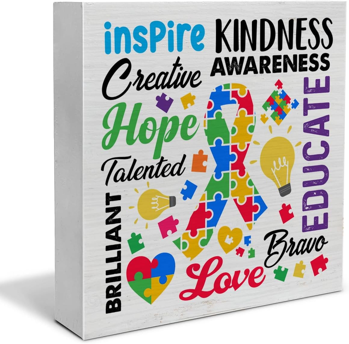 Inspirational Autism Awareness Sign Autism Awareness Wooden Sign Home ...