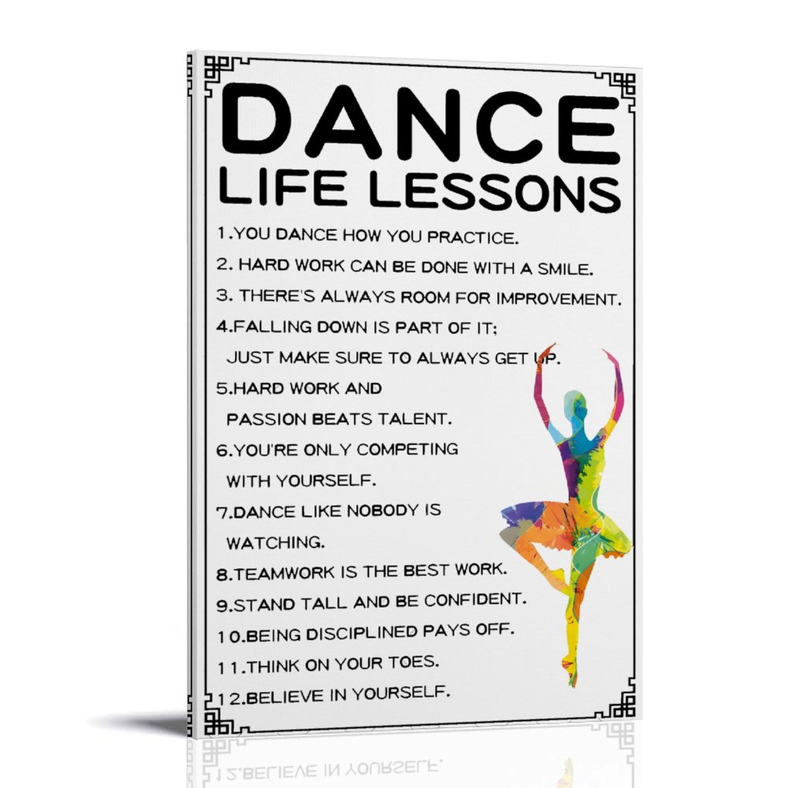 Inspirational Ballet Tin Signs Dance Life Lessons Painting Vintage ...