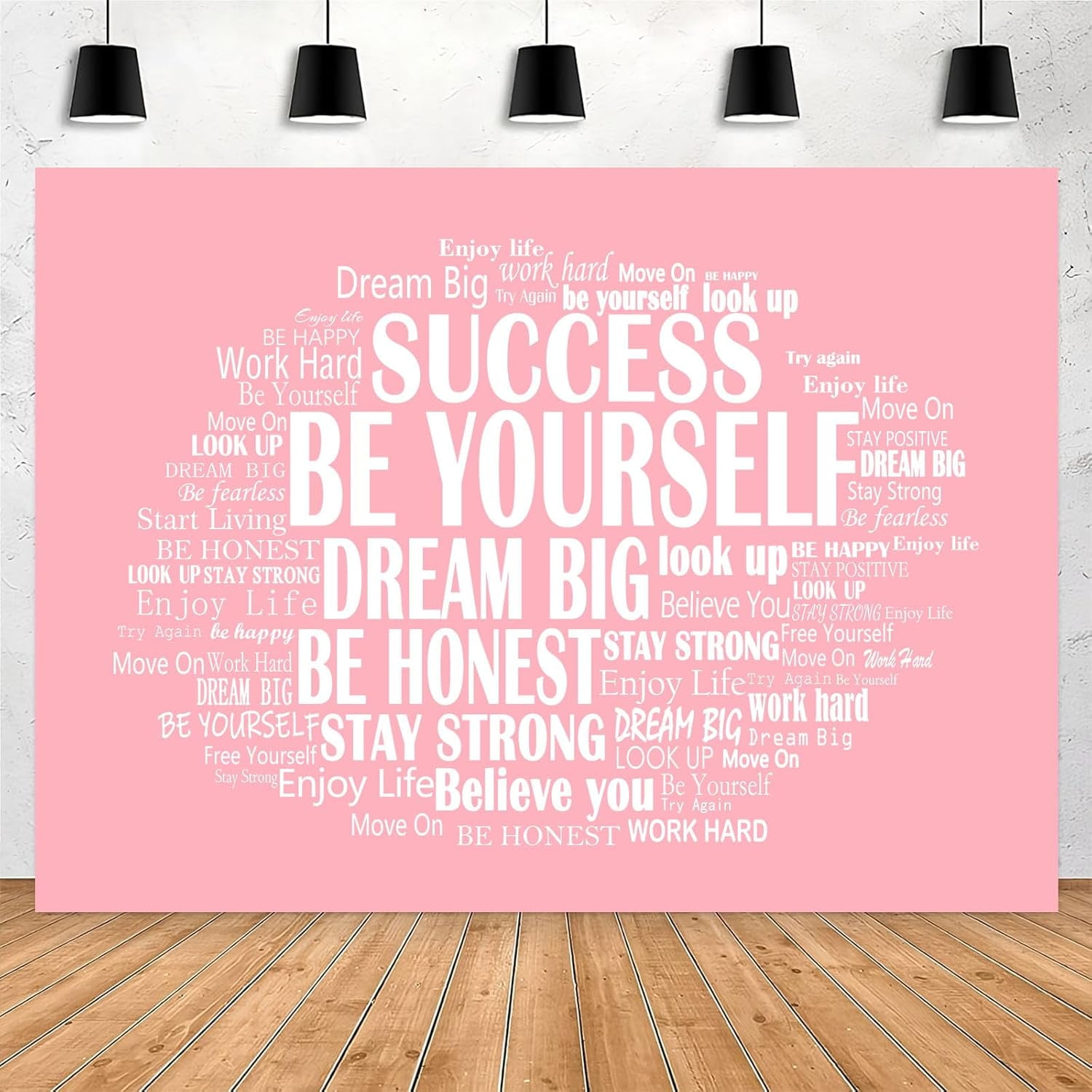 Inspirational Banner Motivational Quotes Backdrop Positive Words ...