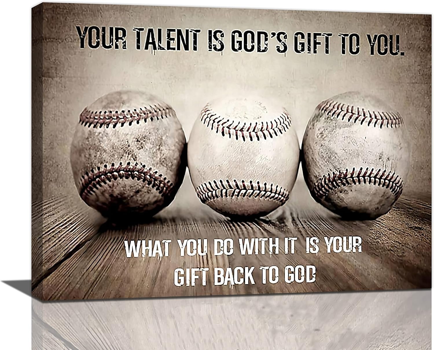 Inspirational Baseball Wall Art Motivation Quotes Sports Canvas Prints ...