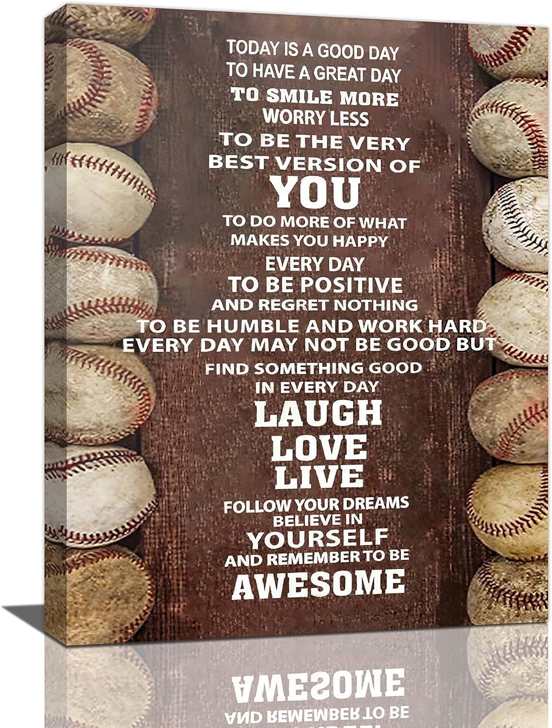 Inspirational Baseball Wall Art Sport Theme Pictures Wall Decor Canvas ...