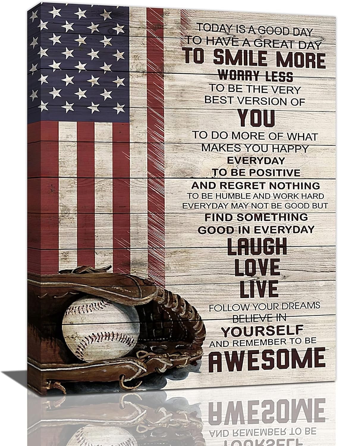 Inspirational Baseball Wall Art Sport Theme Pictures Wall Decor ...