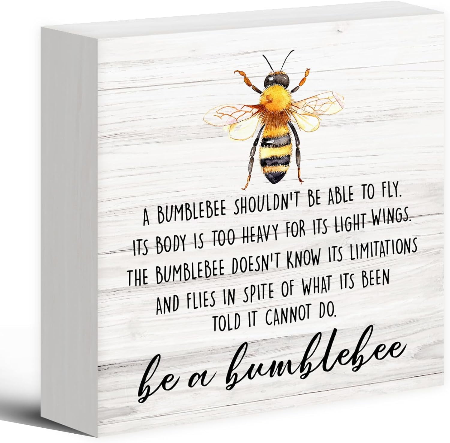 Inspirational Be a Bumblebee Wood Box Sign Desk Decor, Spring ...