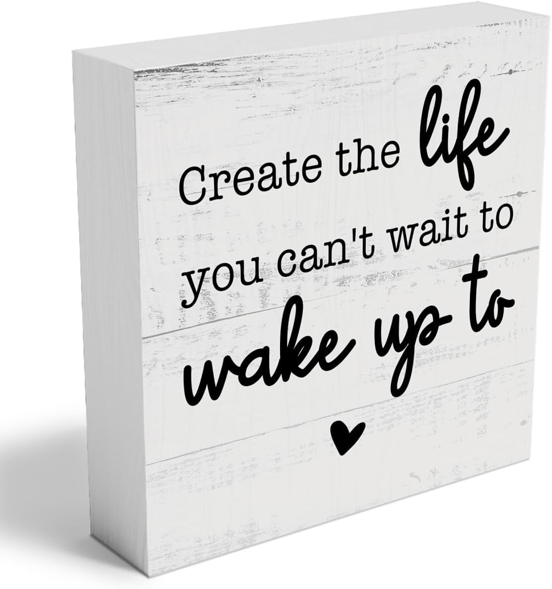 Inspirational Bedroom Decor Wood Sign Farmhouse Wood Block Wooden Box ...