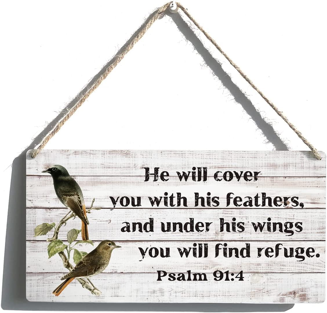 Inspirational Bible Gift Signs He Will Cover You With His Feathers ...