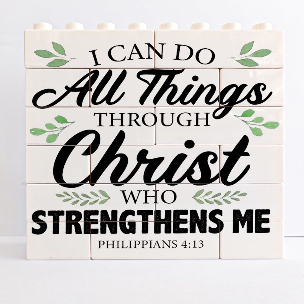 Inspirational Bible Verse Building Bricks Blocks Puzzles Christian Desk ...
