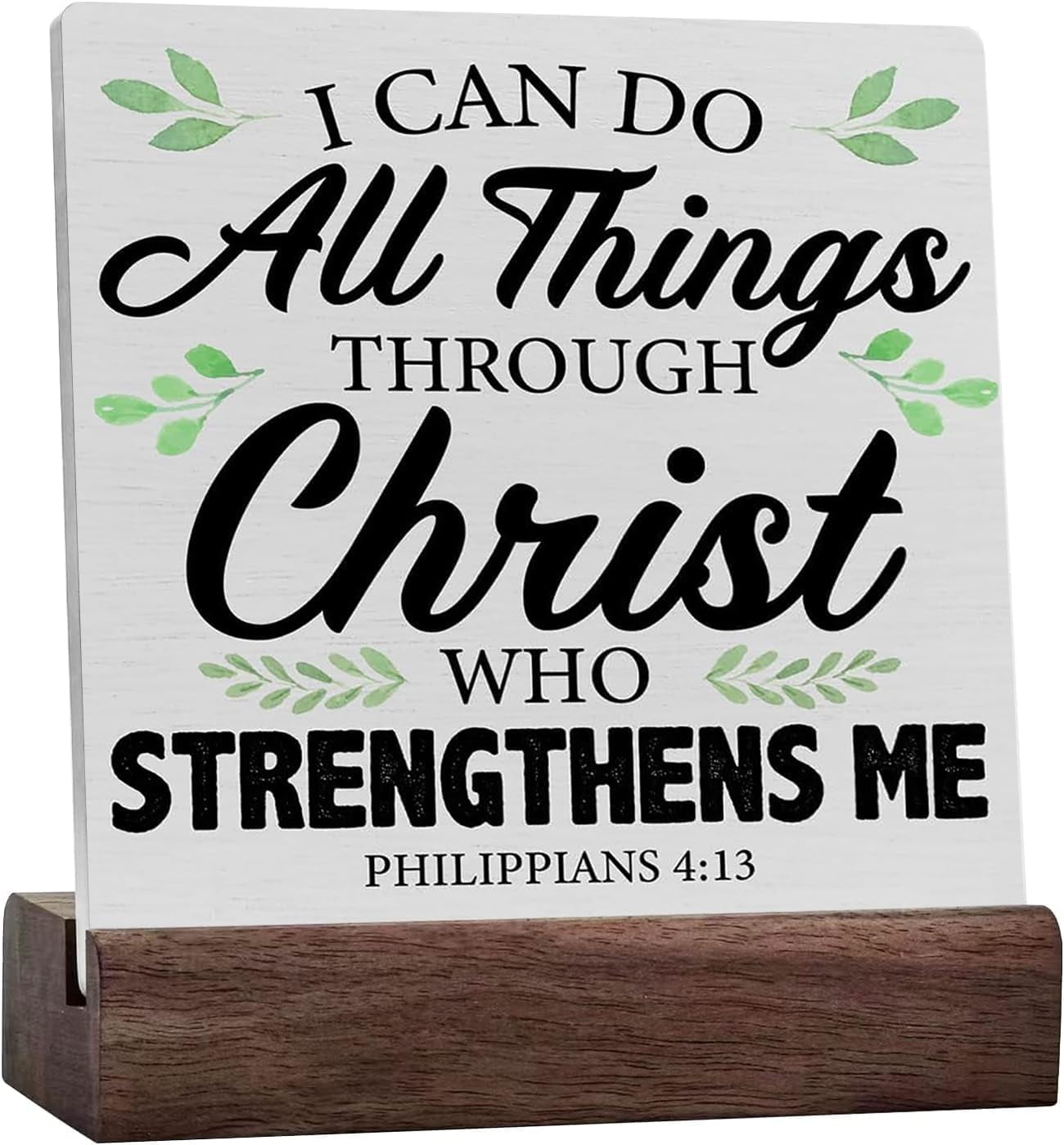 Inspirational Bible Verse Ceramic Table Sign Christian Desk Decor ...