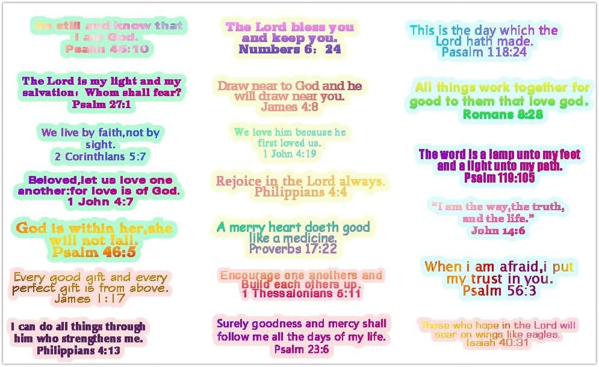 Inspirational Bible Verse Faith Rub on Transfer Stickers 2Sheets Bulk ...