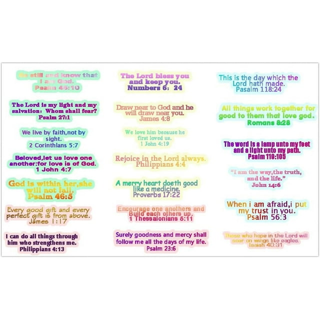 Inspirational Bible Verse Faith Rub on Transfer Stickers 2Sheets Bulk ...