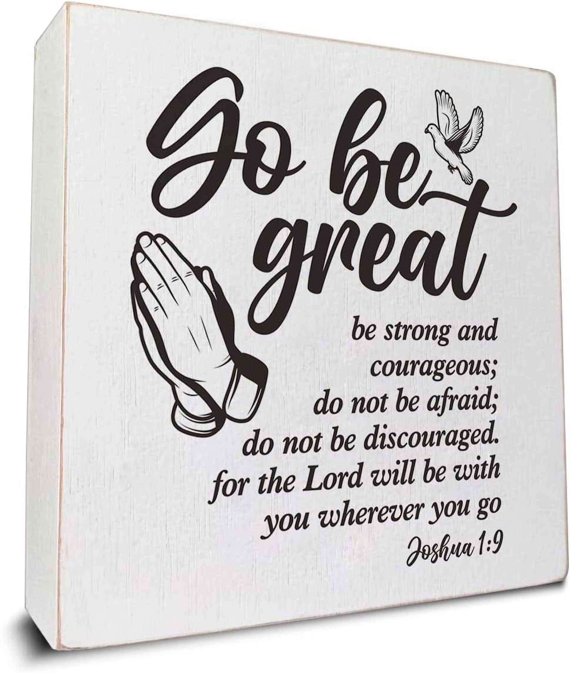 Inspirational Bible Verse Go be Great Wooden Box Sign Desk Decor ...