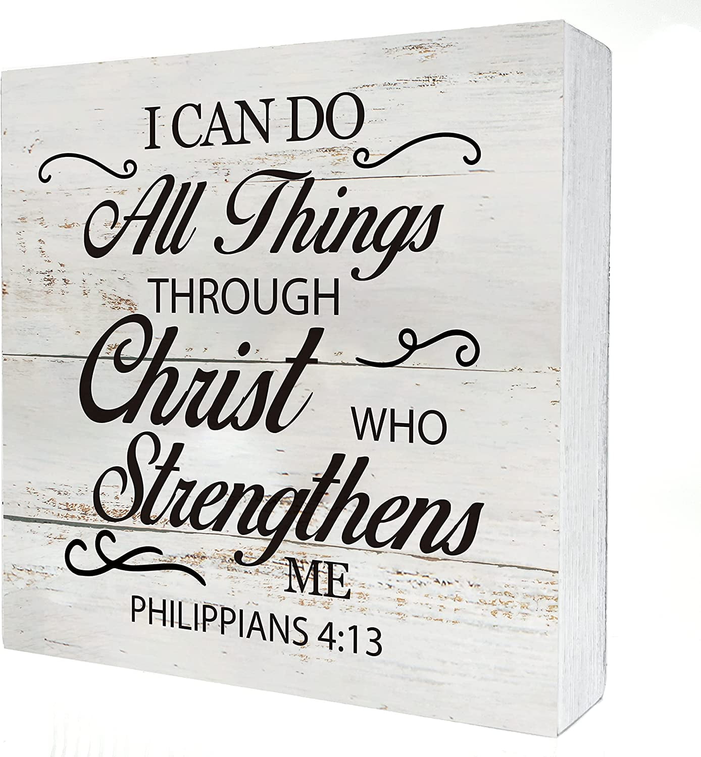 Inspirational Bible Verse I Can Do All Things Through Christ Wooden Box ...