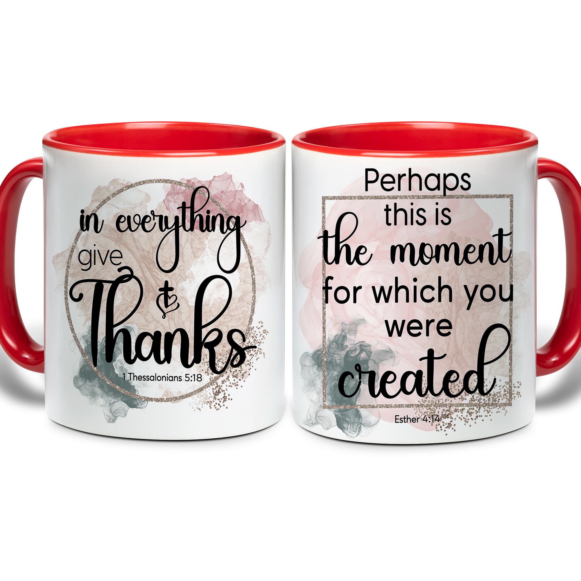 Inspirational Bible Verse Mug – “Give Thanks” & “Created for This ...