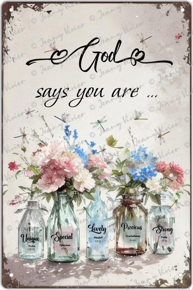 Inspirational Bible Verse Wall Art,God Says You Are Wall Sayings ...