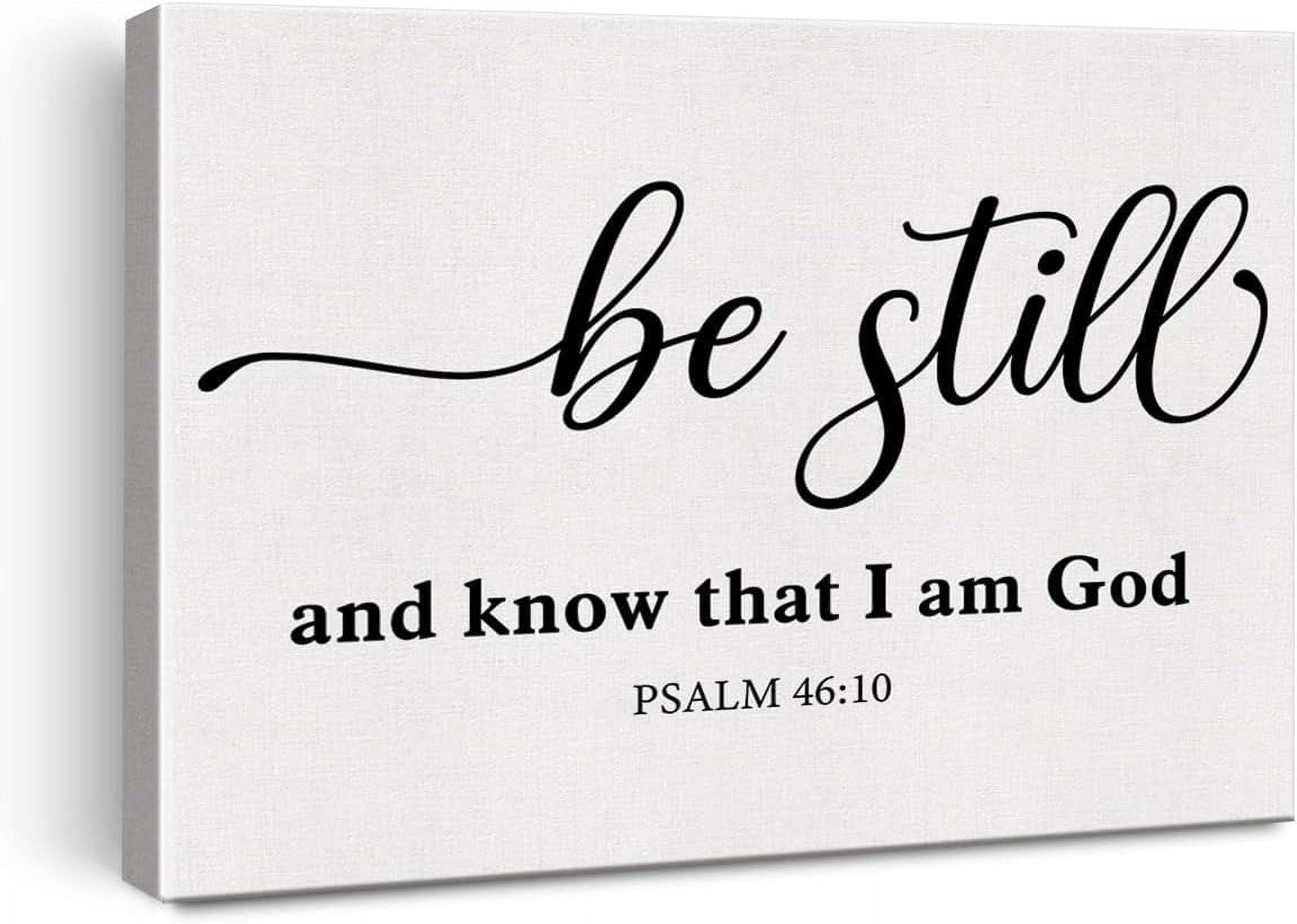 Inspirational Bible Verse Wall Art Painting Print Be Still and Know ...