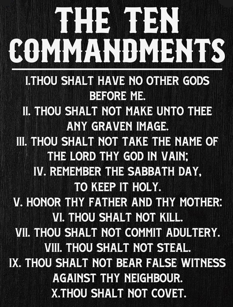 Inspirational Bible Verses Ten Commandments Wall Decor Christian 10 ...