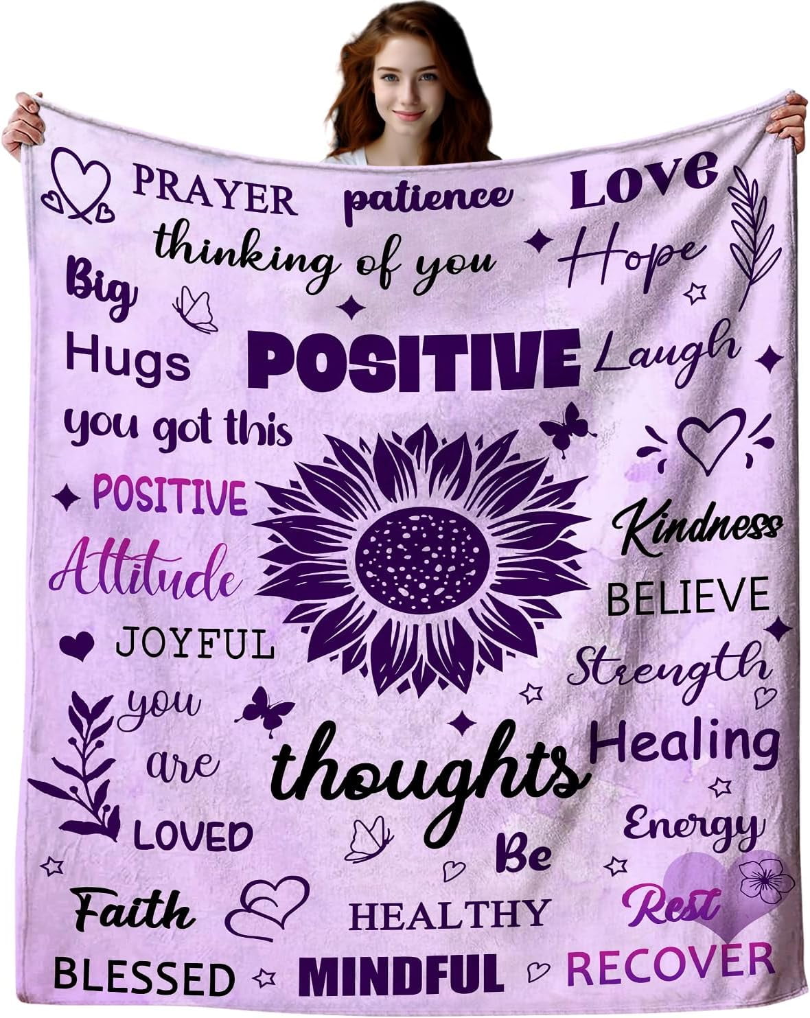 Inspirational Blanket You are Awesome Positive Thoughts Throw Blanket ...
