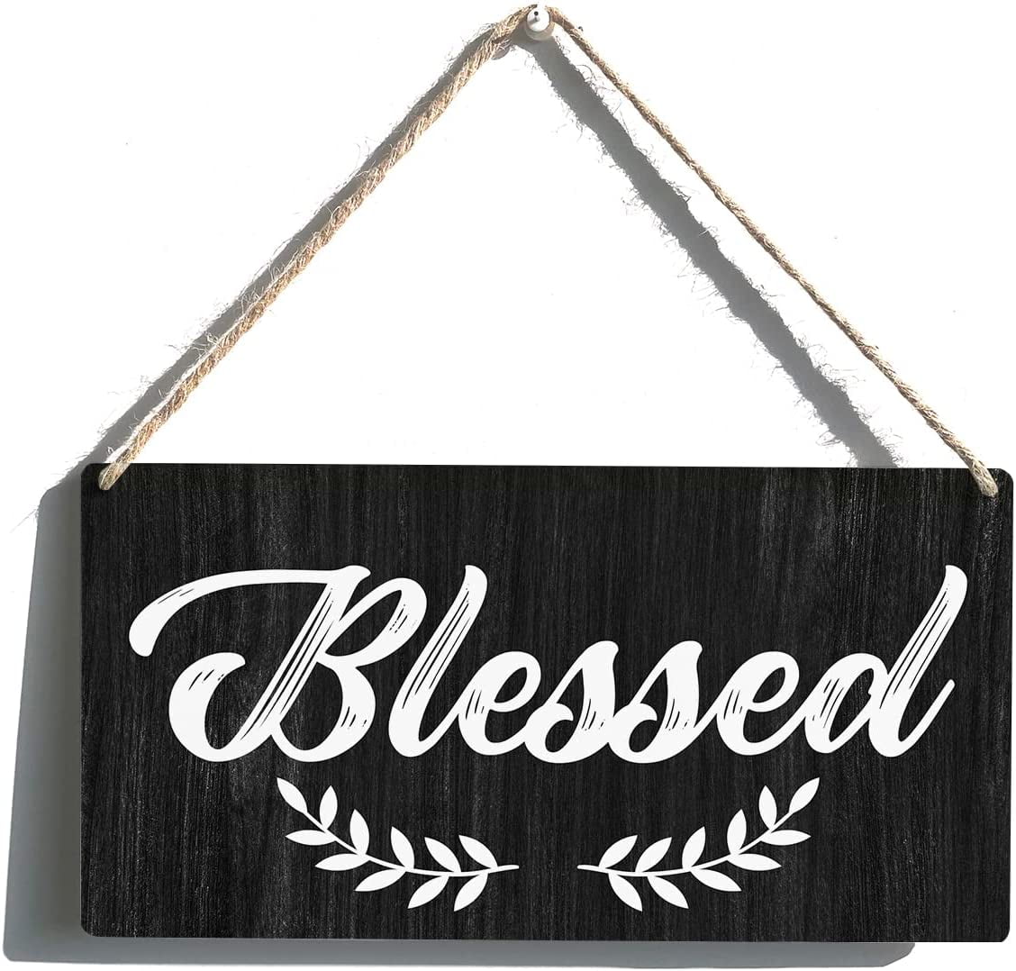 Inspirational Blessed Sign Gift Farmhouse Blessed Wooden Hanging Sign ...