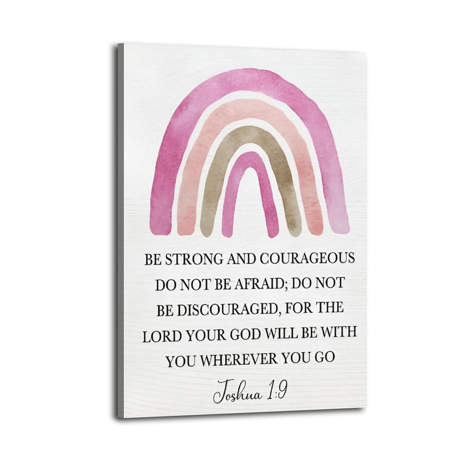 Inspirational Boho Scripture Wall Art Bible Verses Joshua 1 9(2) Poster ...