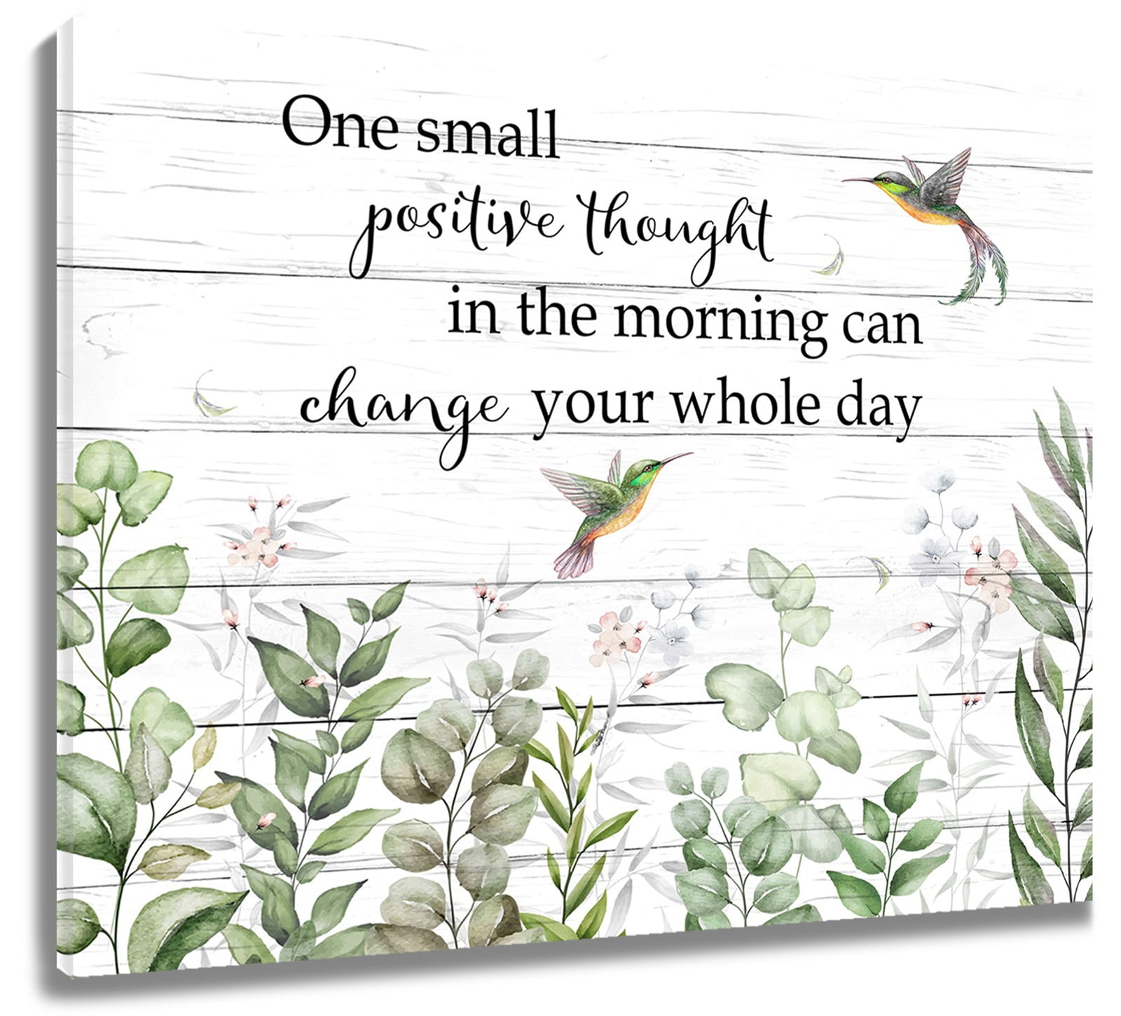 Inspirational Botanical Wall Art Motivational Quotes and Green ...