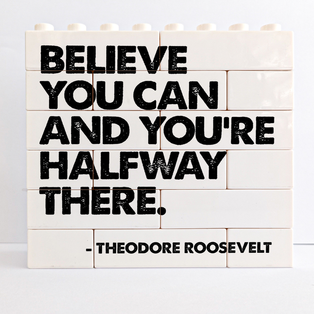Inspirational Building Bricks Blocks Puzzles Desk Decor,Believe You Can ...