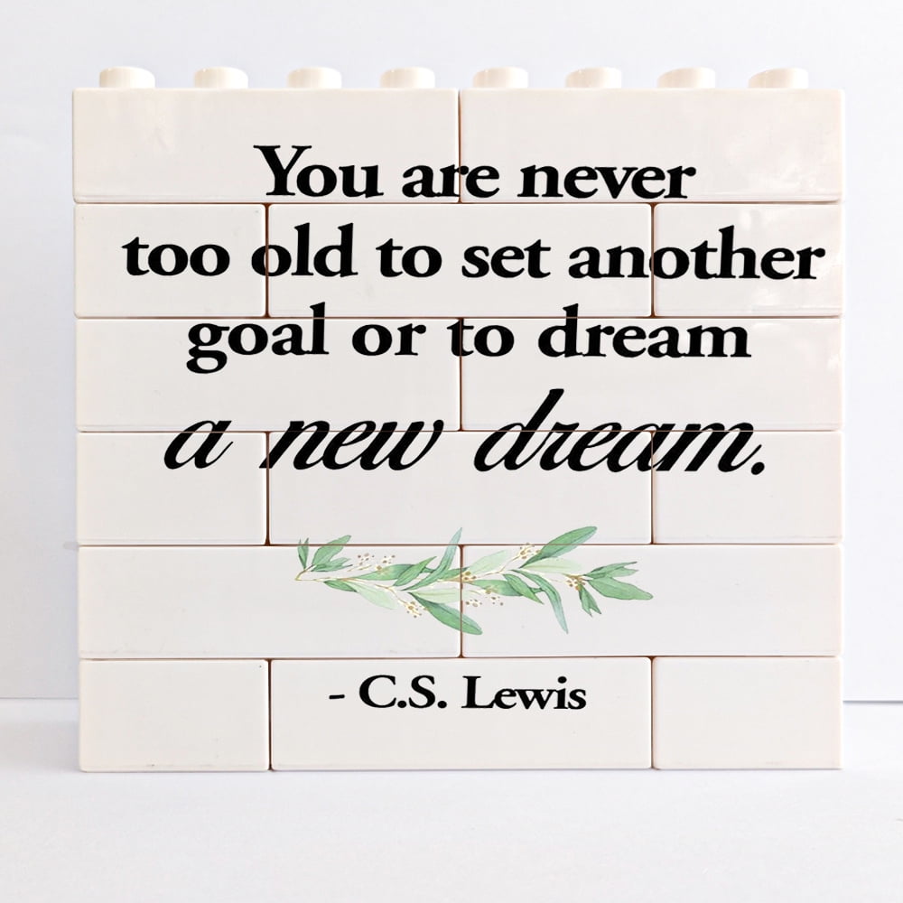 Inspirational Building Bricks Blocks Puzzles Desk Decor,You Are Never ...