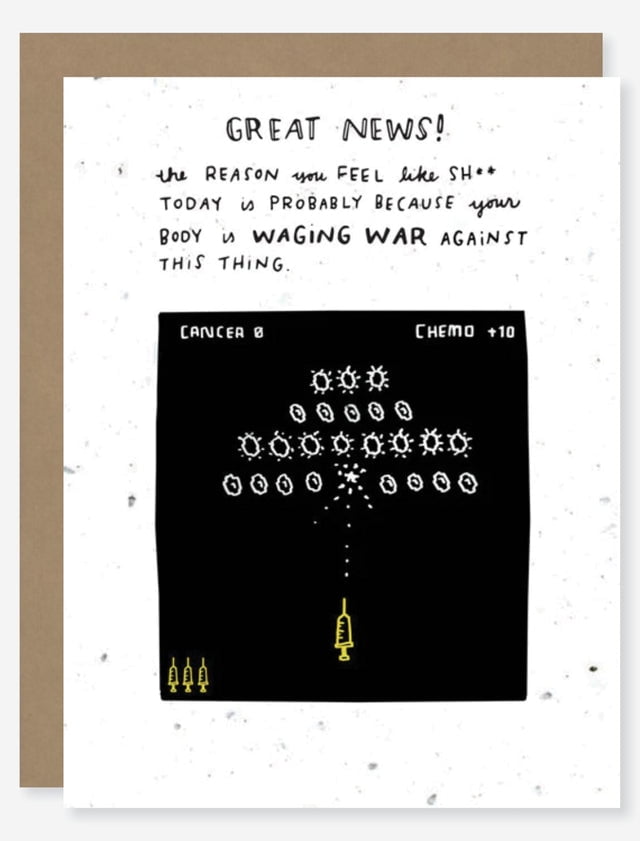 Inspirational Cancer Treatment Card – “Great News!” Waging War Against ...