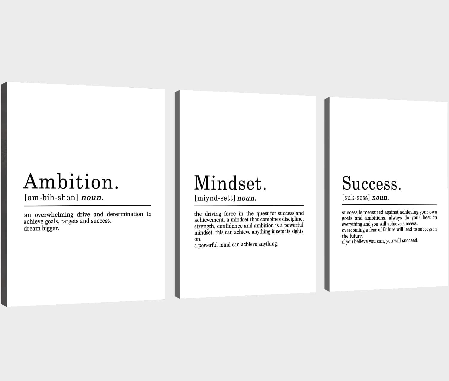 Inspirational Canvas Painting Wall, Ambition Letters Poster ...