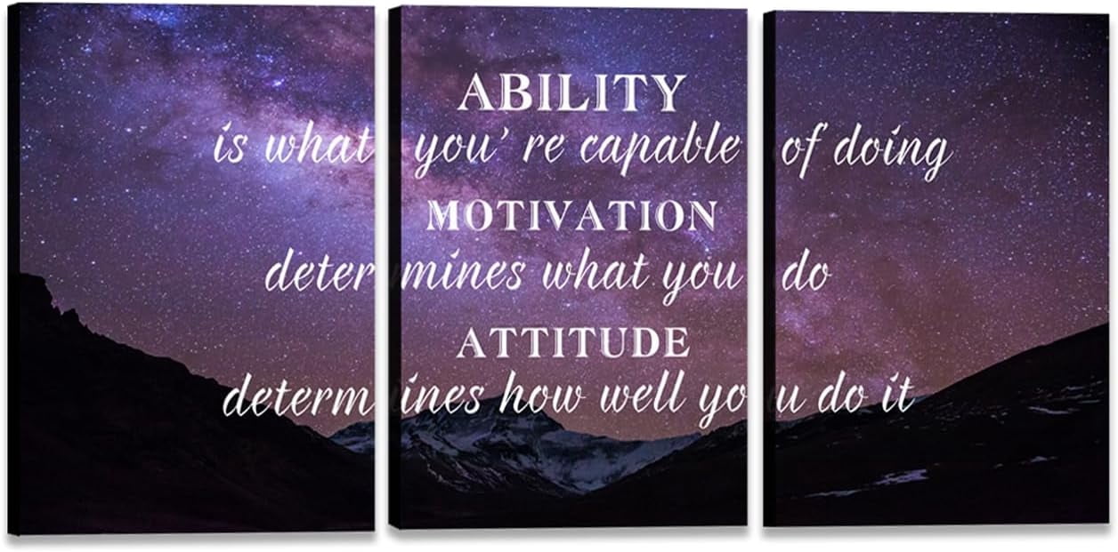 Inspirational Canvas Wall Art 3 Pieces Motivational Wall Art Framed ...
