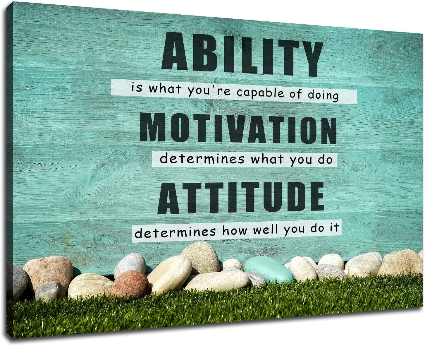 Inspirational Canvas Wall Art Ability Motivation and Attitude Quotes ...