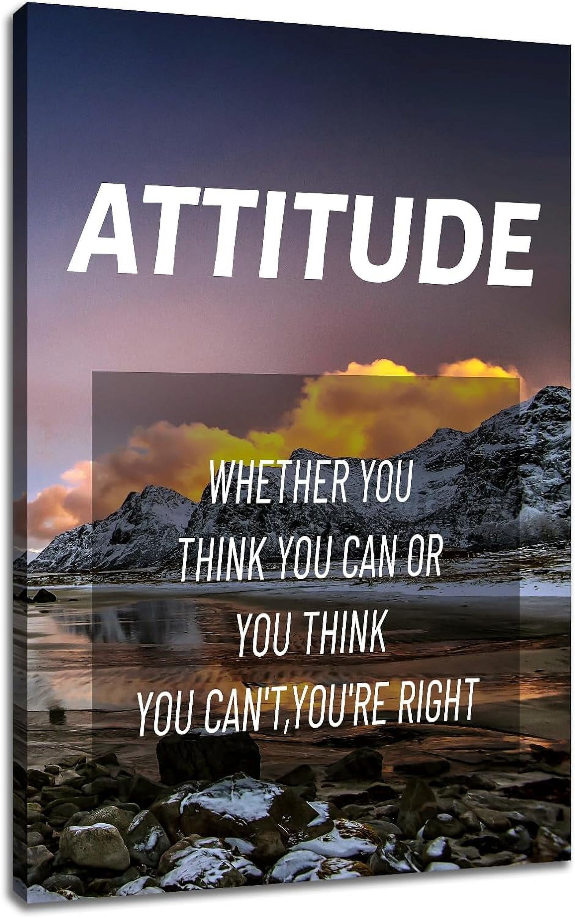Inspirational Canvas Wall Art Attitude Motivational Poster Print ...