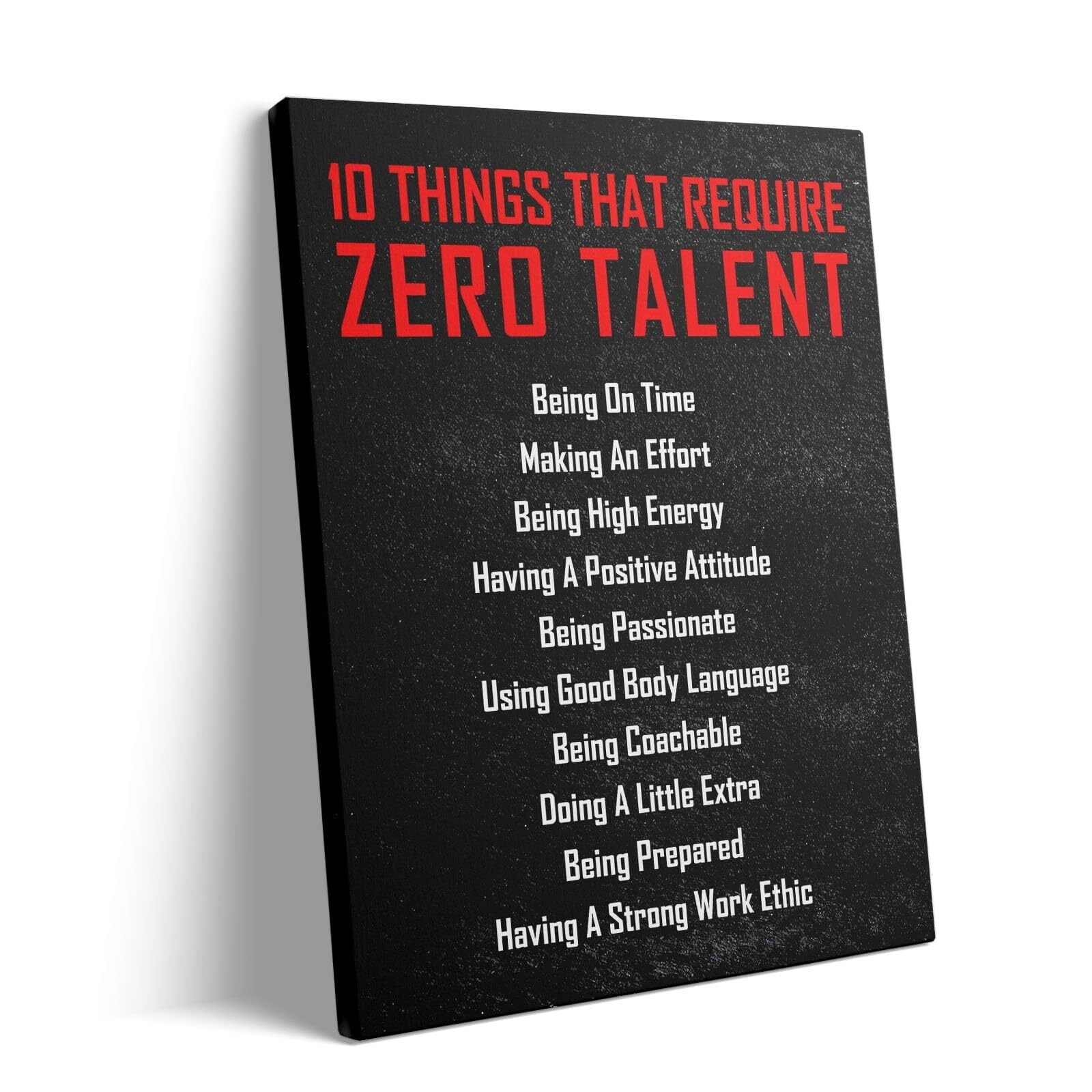 Inspirational Canvas Wall Art Decor - 10 Things That Require Zero ...