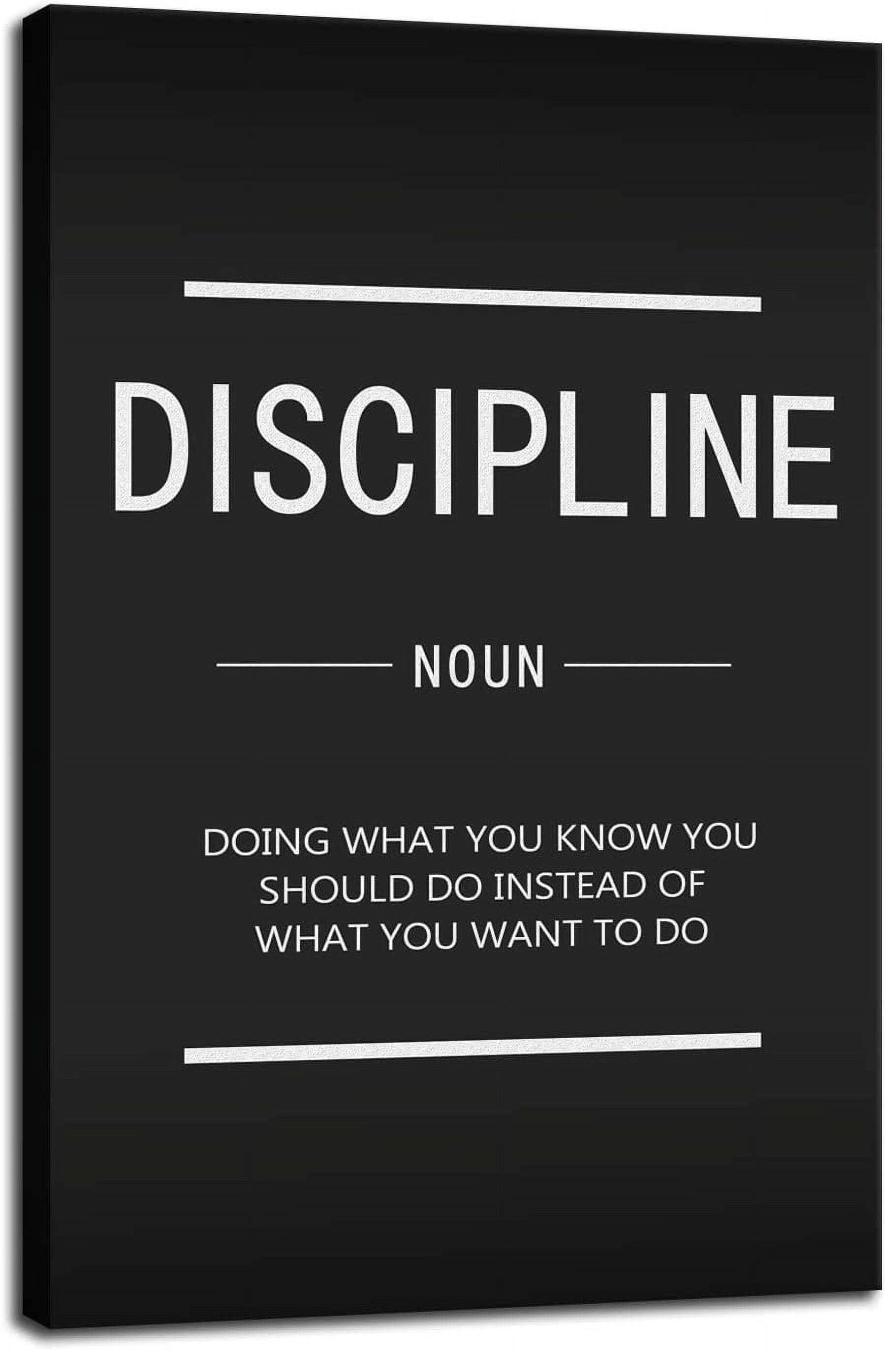 Inspirational Canvas Wall Art Discipline Painting Poster Inspiring ...