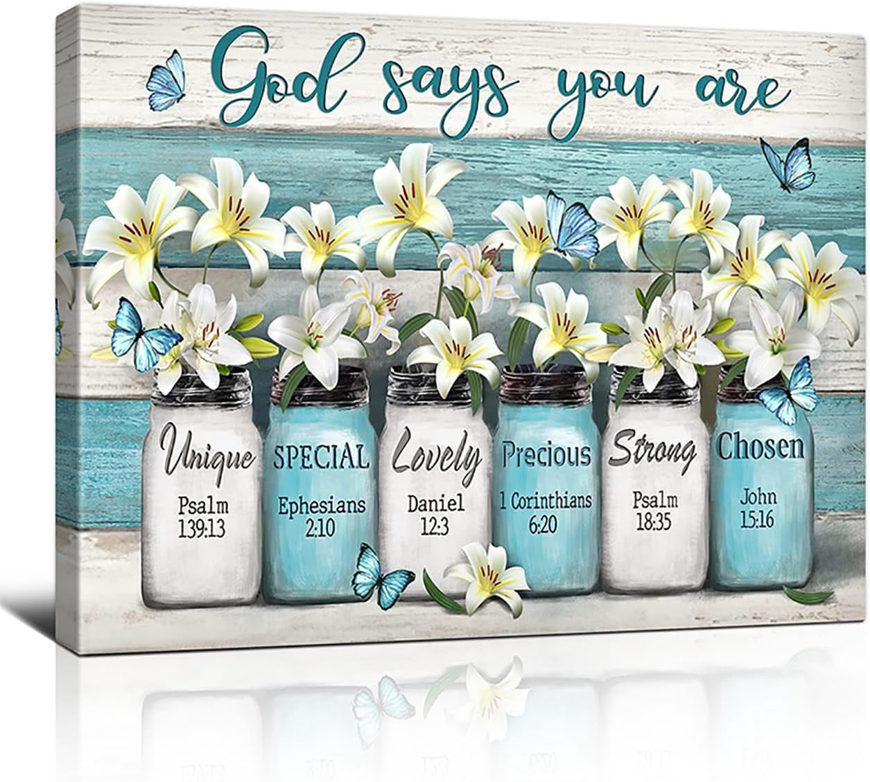 Inspirational Canvas Wall Art Encouraging Bible Verses Wall Decor ...