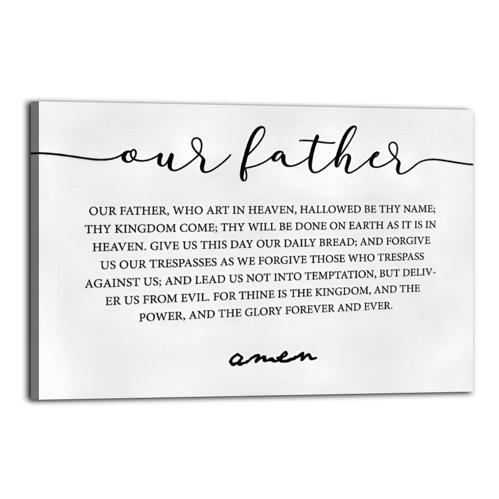 Inspirational Canvas Wall Art Our Father Prayer Print Poster Great Wall ...